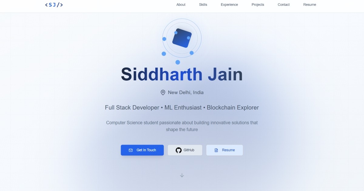 Siddharth Jain | Resume